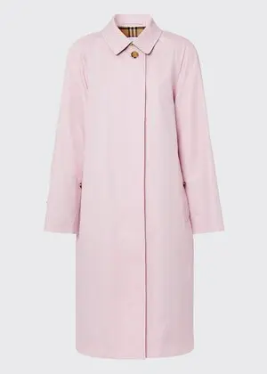Burberry Camden Cotton Car Coat Orchid Pink
