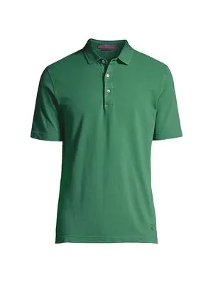 Corneliani Corneliani Men's Washed Polo - Sage  - Sage