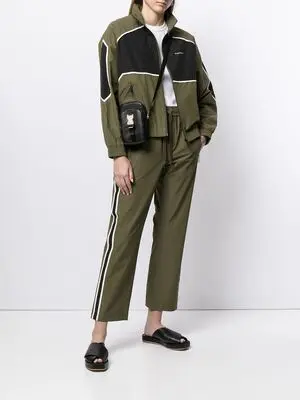 PORTS V Side Stripe Track Pants - Green