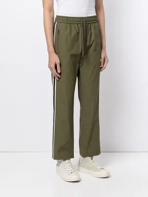PORTS V Side Stripe Track Pants - Green