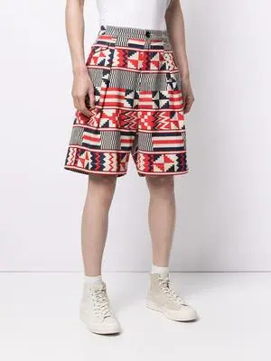 PORTS V Geometric-print Shorts