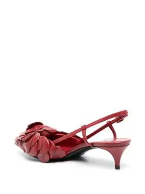 Valentino Garavani Rose Edition Slingback Pumps - Red