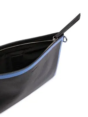 PORTS V Color-blocked Leather Shoulder Bag