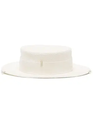 Ruslan Baginskiy Chain Strap Boater Hat - White