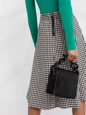 Woolrich Gingham A-line Cotton Skirt