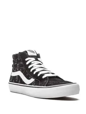 VANS X Supreme Sk8-hi Hole Punch Denim Sneakers - Black