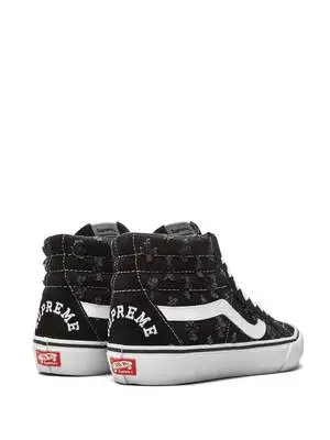 VANS X Supreme Sk8-hi Hole Punch Denim Sneakers - Black