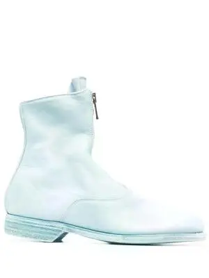 Guidi Leather Zipped Boots - Blue