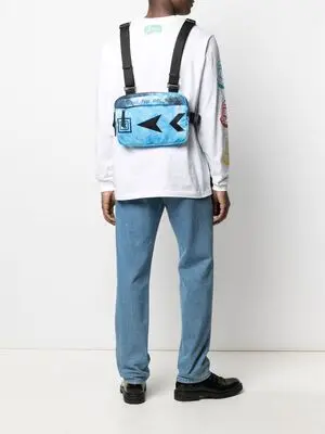 DIESEL Tie-dye Logo-printed Belt Bag