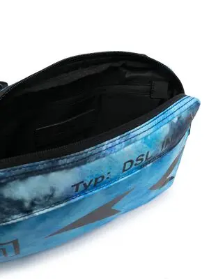 DIESEL Tie-dye Logo-printed Belt Bag