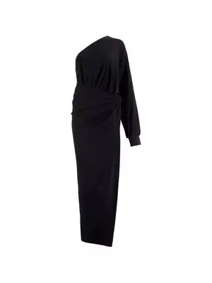 Balenciaga Asymmetric Wrap Midi Dress