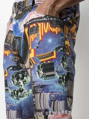 DIESEL® Graphic Print Cotton Jeans
