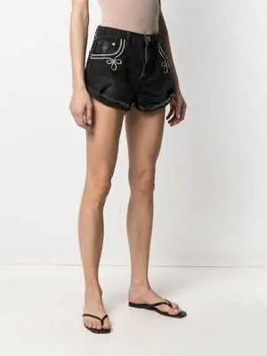 ONETEASPOON Frayed-edge Denim Shorts