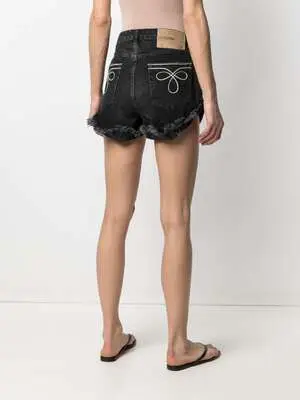 ONETEASPOON Frayed-edge Denim Shorts
