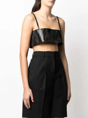 NUE Charlotte Crystal-embellished Top - Black