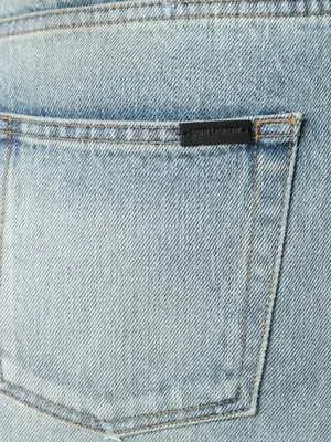 Saint Laurent Mid-rise Straight-leg Jeans With Distressed Effect