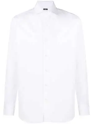 BARBA NAPOLI Spread Collar Shirt - White