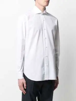BARBA NAPOLI Spread Collar Shirt - White