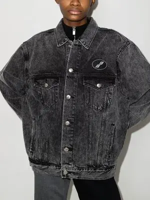 We11Done Logo Patch Denim Jacket