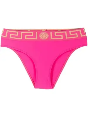 Versace Greca Border Bikini Bottom - Pink