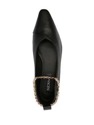Senso Aubree Ii Leather Ballerina Shoes - Black