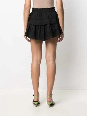 LoveShackFancy Ruffled Cotton Mini Skirt