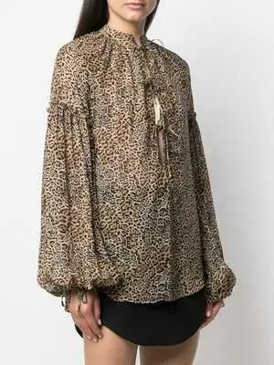 Wandering Leopard Print Blouse
