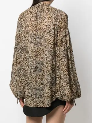 Wandering Leopard Print Blouse