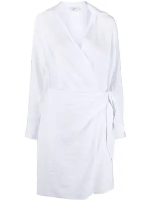 Vince Ong-seeved Wrap Shirt Dress White