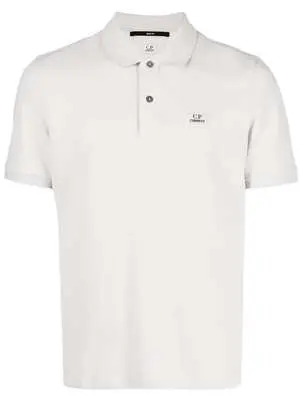 C.P. COMPANY Logo-patch Polo Shirt - Grey