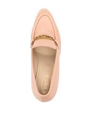 TOD'S Chain-embellished Loafer Pumps