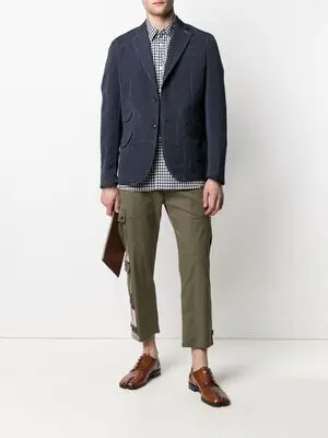 Comme Des Garçons Gingham-check Print Cotton Shirt - Black