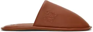 Loewe Loewe Brown Logo Slippers - 7885 Burnt