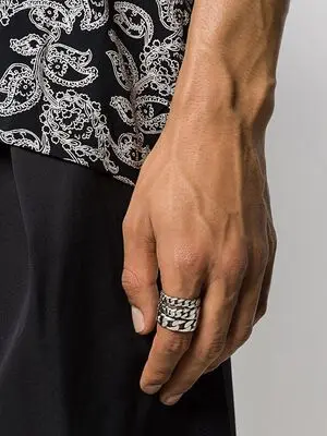 Emanuele Bicocchi Stacked Cable Chain Ring