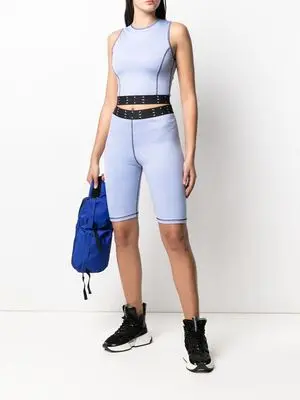 Alexander McQueen Stitched Cycling Shorts - Purple