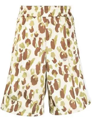 Palm Angels Logo Camouflage-print Shorts
