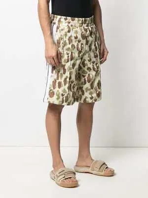 Palm Angels Logo Camouflage-print Shorts