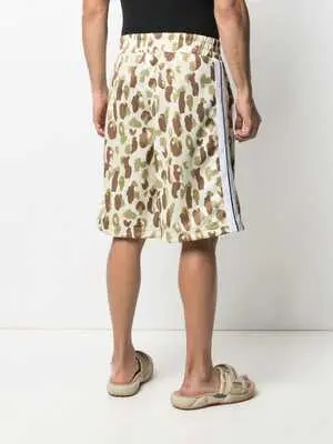 Palm Angels Logo Camouflage-print Shorts