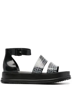 10 CORSO COMO Monogram Chunky Sandals - Black