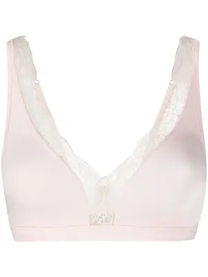 Hanro Lace Trim Soft Cup Bra - Neutrals