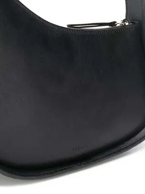 THE ROW Half Moon Leather Shoulder Bag - Black