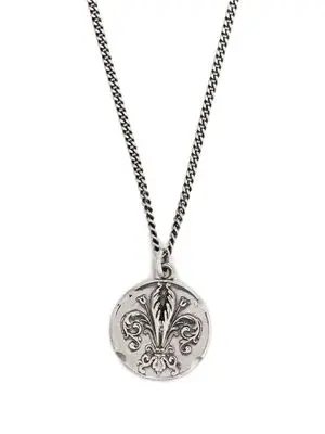 Emanuele Bicocchi Lily Coin Pendant Necklace - Silver