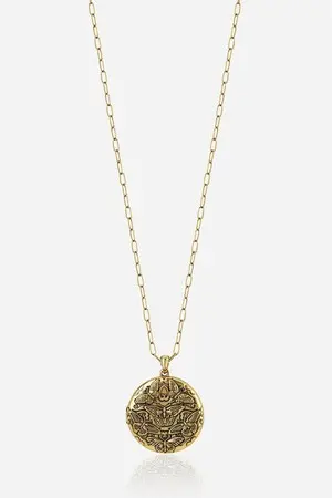 Johnny Was Butterfly Locket Necklace
