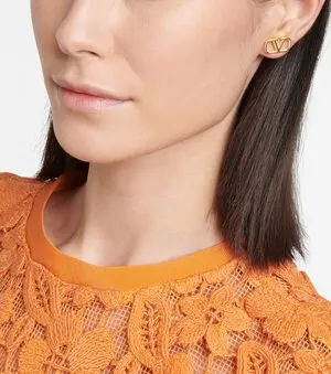 Valentino Garavani Vlogo Stud Earrings - Gold