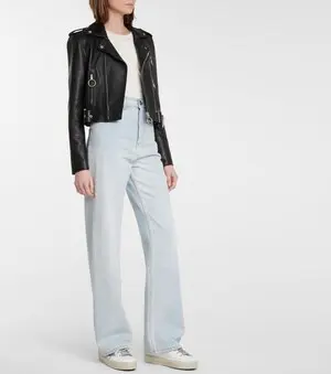 GOLDEN GOOSE Hi Star Leather Sneakers