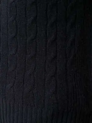 N.peal V-neck Cable Knit Cardigan - Blue