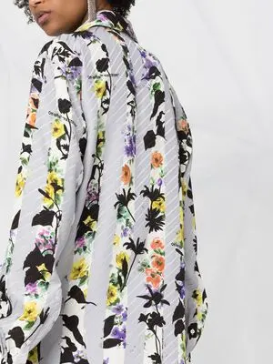 Off-White Floral-print Long-sleeve Shirt