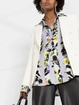 Off-White Floral-print Long-sleeve Shirt