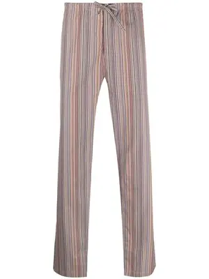 Paul Smith Artist Stripe Cotton Pajamas - Neutrals