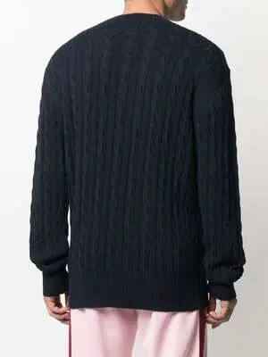 Palm Angels Pirate Bear Cable-knit Jumper